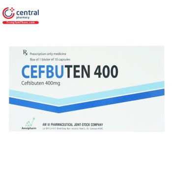 [CHÍNH HÃNG] Thuốc Cefbuten 400 chứa Ceftibuten điều trị nhiễm khuẩn