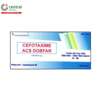Thuốc Cefotaxime ACS Dobfar điều trị các nhiễm khuẩn nặng do vi khuẩn