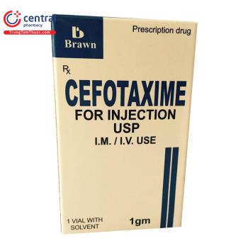 [CHÍNH HÃNG] Thuốc Cefotaxime For Injection USP Brawn trị nhiễm khuẩn