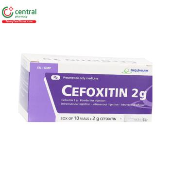 Thuốc Cefoxitin 2g Imexpharm - kháng sinh điều trị nhiễm khuẩn