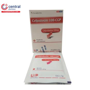 [CHÍNH HÃNG] Thuốc Cefpodoxim 100-CGP (gói) - Trị nhiễm khuẩn hô hấp