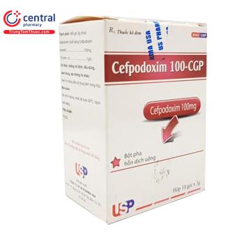 [CHÍNH HÃNG] Thuốc Cefpodoxim 100-CGP (gói) - Trị nhiễm khuẩn hô hấp