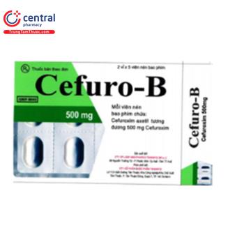 [CHÍNH HÃNG] Thuốc Cefuro-B 500mg- điều trị nhiễm khuẩn hiệu quả