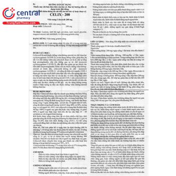 [CHÍNH HÃNG] Thuốc Celix-200 điều trị viêm khớp, thoái hóa khớp