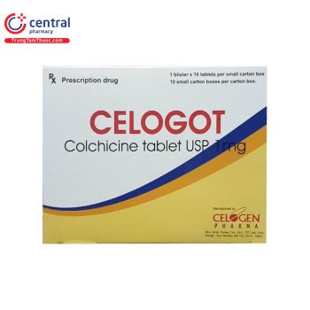 Thuốc Celogot 1mg - thuốc điều trị gút: tác dụng và cách dùng