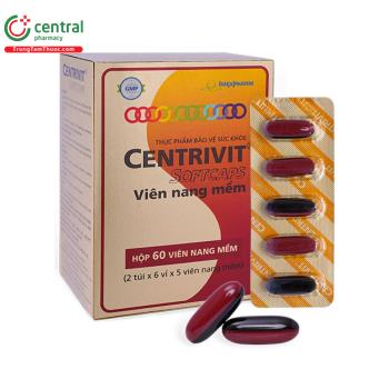 Viên nang mềm Centrivit Softcaps bổ sung vitamin cần thiết cho cơ thể