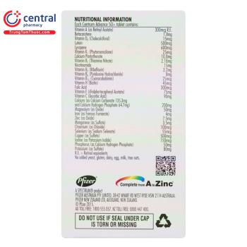 [CHÍNH HÃNG] Centrum Advanced 50+ cung cấp dinh dưỡng cho người tuổi ...