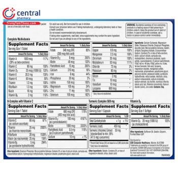 [CHÍNH HÃNG] Thuốc Centrum Wellness Packs Men 20+: Bổ sung vitamin