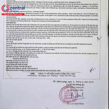 [CHÍNH HÃNG] Thuốc Cephalexin 500 VPC: Điều trị nhiễm khuẩn hô hấp