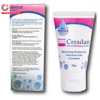 Kem dưỡng ẩm Ceradan Hydra 30g : tác dụng, cách dùng hiệu quả