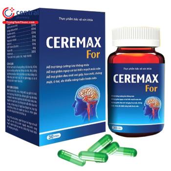[CHÍNH HÃNG] Ceremax For bổ não, phòng ngừa tai biến mạch máu não
