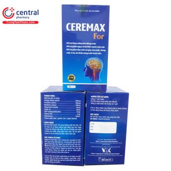 [CHÍNH HÃNG] Ceremax For bổ não, phòng ngừa tai biến mạch máu não