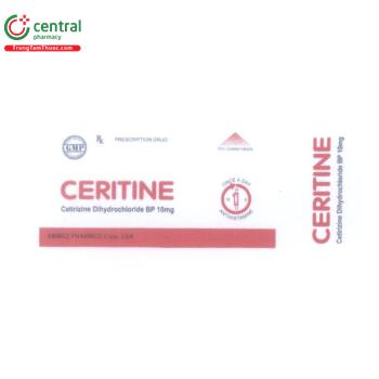 Thuốc Ceritine 10mg điều trị dị ứng giá bao nhiêu?