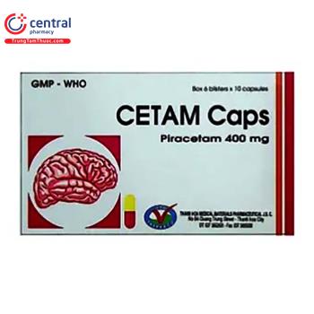 Thuốc Cetam Caps (Piracetam 400mg): tác dụng, liều dùng