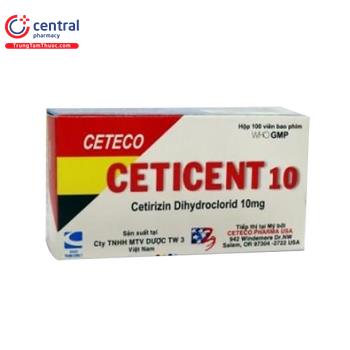 [CHÍNH HÃNG] Thuốc Ceteco Ceticent 10: tác dụng, liều dùng