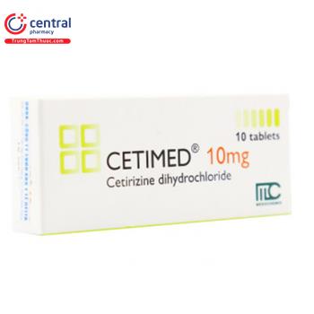 [CHÍNH HÃNG] Thuốc Cetimed (Cetirizine 10mg): Tác dụng, liều dùng