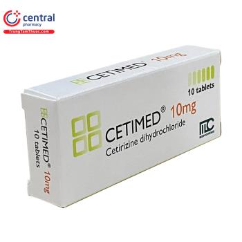 [CHÍNH HÃNG] Thuốc Cetimed (Cetirizine 10mg): Tác dụng, liều dùng