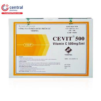 [CHÍNH HÃNG] Thuốc Cevit 500 (Hộp 100 ống) - Bổ sung vitamin C