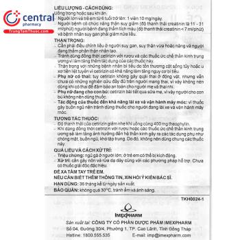 [CHÍNH HÃNG] Thuốc Cezil 10mg - Điều trị các trường hợp dị ứng