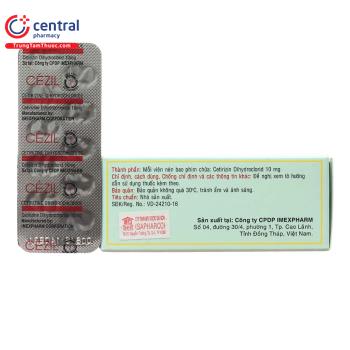 [CHÍNH HÃNG] Thuốc Cezil 10mg - Điều trị các trường hợp dị ứng