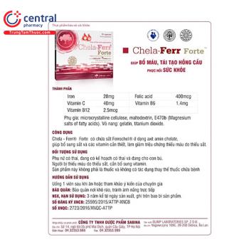 [CHÍNH HÃNG] Thuốc Chela-Ferr Forte giúp bổ sung sắt và các vitamin