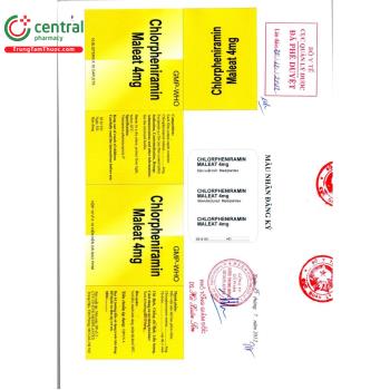 Thuốc Chlorpheniramin maleat 4mg Mediplantex giảm triệu chứng sổ mũi ...