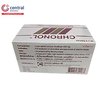 [CHÍNH HÃNG] Thuốc Chronol 500mg - thuốc cai rượu mạn tính