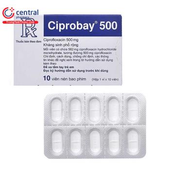 Thuốc Ciprobay 500: tác dụng, chỉ định, lưu ý khi sử dụng