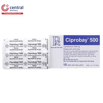 Thuốc Ciprobay 500: tác dụng, chỉ định, lưu ý khi sử dụng