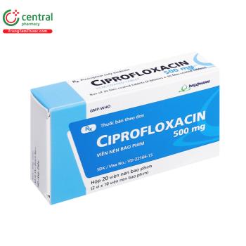 Thuốc Ciprofloxacin 500mg Imexpharm - trị nhiễm khuẩn đường hô hấp