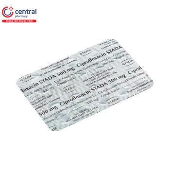 Thuốc Ciprofloxacin Stada 500mg (Hộp 10 vỉ x 10 viên) - Thuốc điều trị ...