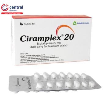 Thuốc Ciramplex 20 được dùng để điều trị trầm cảm, hội chứng lo âu