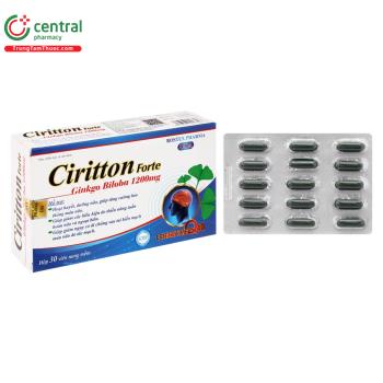 Thuốc Ciritton Forte hỗ trợ hoạt huyết, tăng cường lưu thông máu não