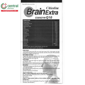 Thuốc Citicoline Brain Extra Coenzym Q10 - Tăng cường tuần hoàn não