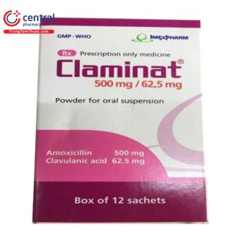 Thuốc Claminat 500mg/62,5mg: Công dụng, cách dùng, lưu ý