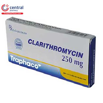 Thuốc Clarithromycin 250mg Traphaco: tác dụng, liều dùng