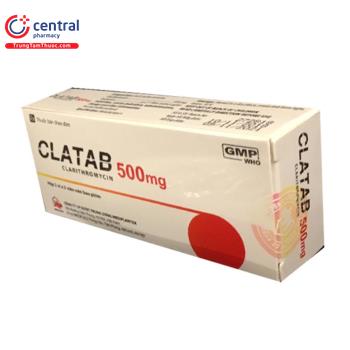 [CHÍNH HÃNG] Thuốc Clatab 500mg (Hộp 2 vỉ): chỉ định, lưu ý khi dùng