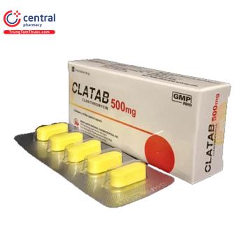 [CHÍNH HÃNG] Thuốc Clatab 500mg (Hộp 2 vỉ): chỉ định, lưu ý khi dùng