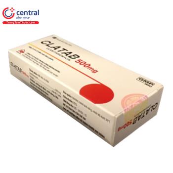 [CHÍNH HÃNG] Thuốc Clatab 500mg (Hộp 2 vỉ): chỉ định, lưu ý khi dùng