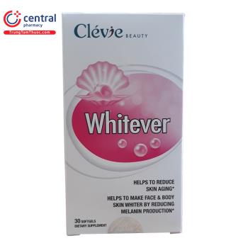 Viên trắng da Clevie Whitever - Giúp sáng da và chống lão hoá