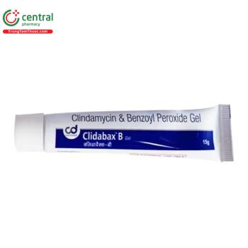 Thuốc bôi Clidabax B dạng gel chứa Clindamycin và Benzoyl peroxide