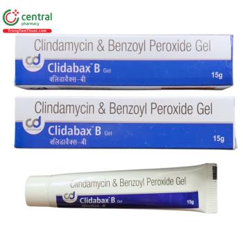 Thuốc bôi Clidabax B dạng gel chứa Clindamycin và Benzoyl peroxide