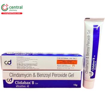 Thuốc bôi Clidabax B dạng gel chứa Clindamycin và Benzoyl peroxide