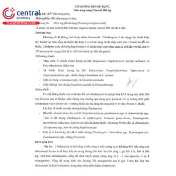 Thuốc Clinecid 300mg: tác dụng, cách dùng và lưu ý sử dụng