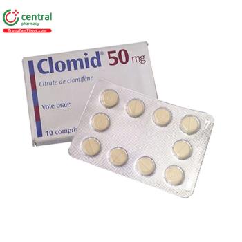 Thuốc Clomid 50mg kích thích quá trình rụng trứng, điều trị vô sinh