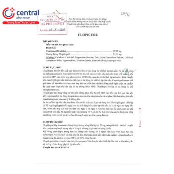 [CHÍNH HÃNG] Thuốc Clopicure - Thuốc ngừa biến cố do xơ vữa động mạch