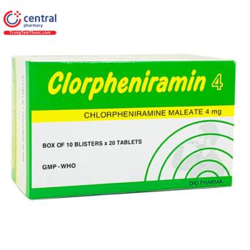 Thuốc Clorpheniramin 4 DHG (vỉ): Công dụng, cách dùng, lưu ý