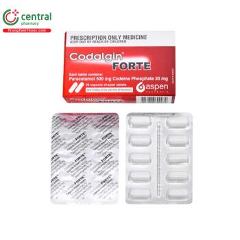 Thuốc Codalgin Forte hộp 20 viên giảm đau, hạ sốt nhanh chóng