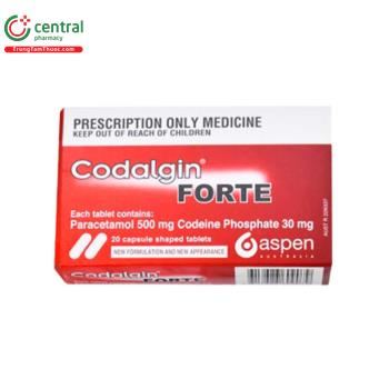 Thuốc Codalgin Forte hộp 20 viên giảm đau, hạ sốt nhanh chóng