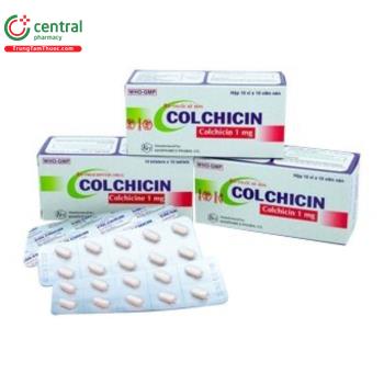 Thuốc Colchicin 1mg Khapharco điều trị cơn đau do bị Gout cấp tính